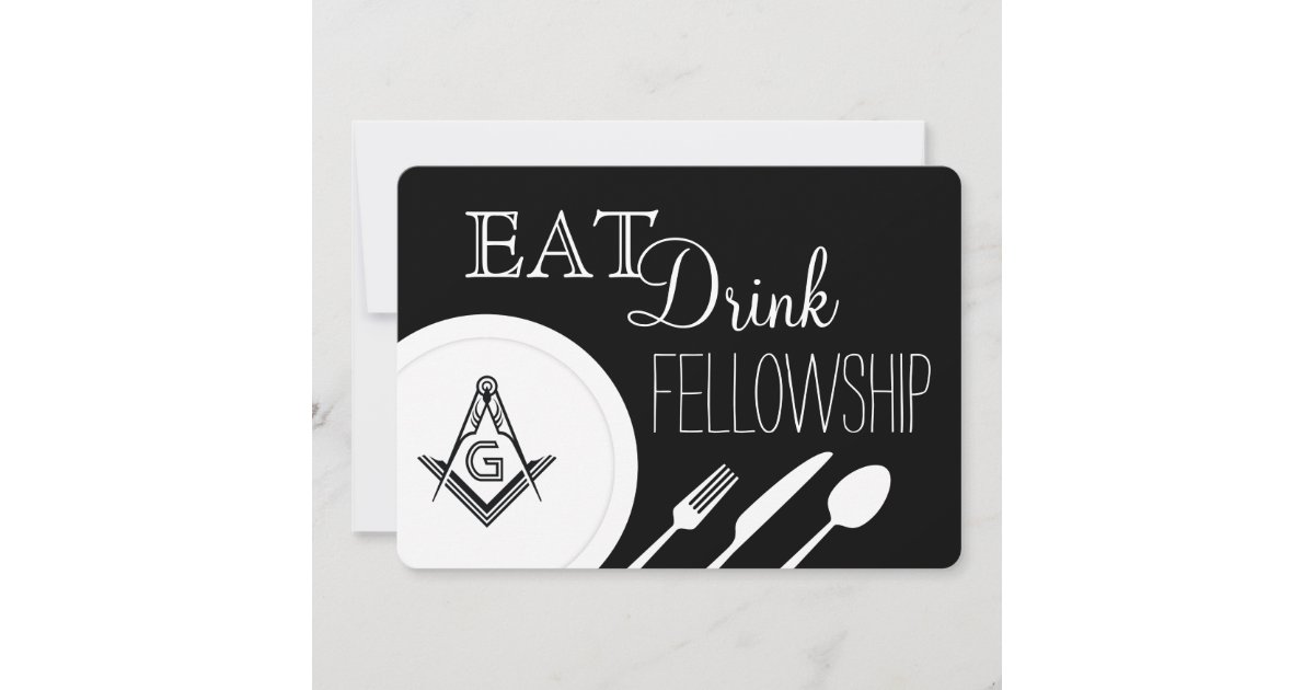 Masonic Fellowship Dinner Invitation - Freemasonry | Zazzle