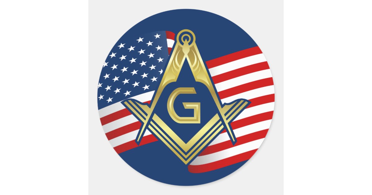 Masonic Flag Stickers | Freemason Square & Compass | Zazzle.com