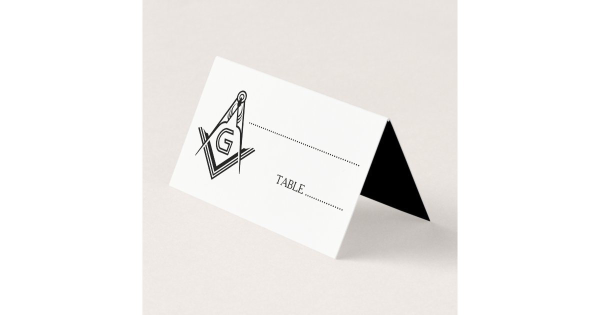 Masonic Folded Table Cards | Freemason Decorations | Zazzle.com