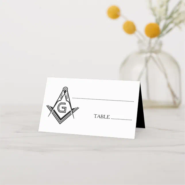 Masonic Folded Table Cards | Freemason Decorations | Zazzle