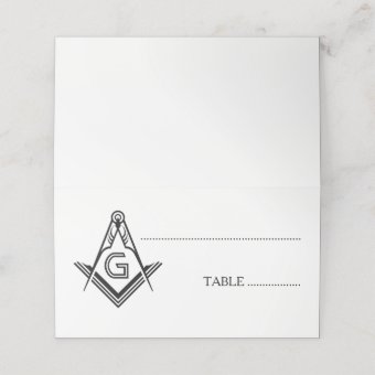 Masonic Folded Table Cards | Freemason Decorations | Zazzle