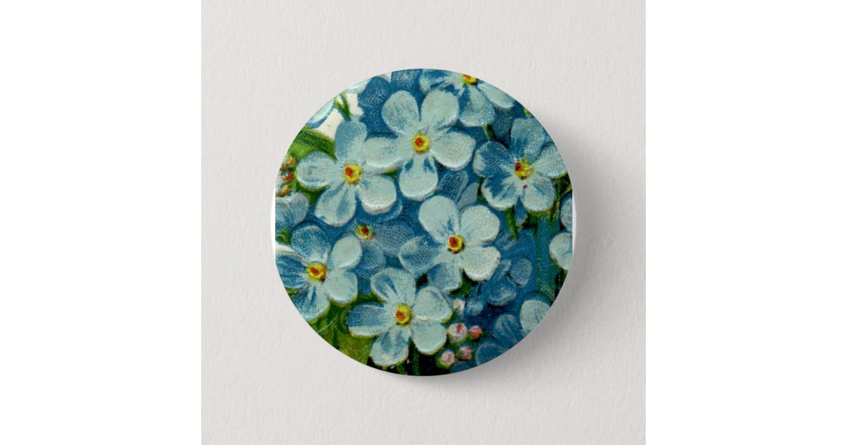 Masonic Freemason Forget-Me-Nots Button | Zazzle
