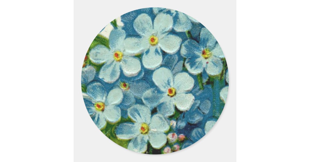 Masonic Freemason Forget-Me-Nots Classic Round Sticker | Zazzle
