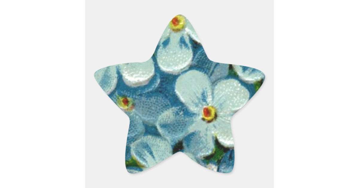 Masonic Freemason Forget-Me-Nots Star Sticker | Zazzle