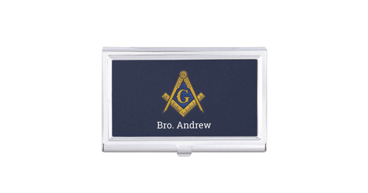 Masonic Freemason Freemasons Square and Compass Business Card Case | Zazzle