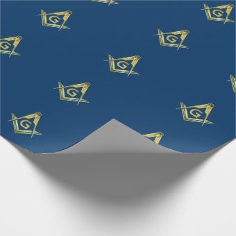 Masonic Gift Wrapping Paper | Freemason Navy Gold | Zazzle