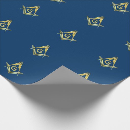 Masonic Gift Wrapping Paper | Freemason Navy Gold | Zazzle