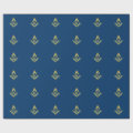 Masonic Gift Wrapping Paper | Freemason Navy Gold | Zazzle