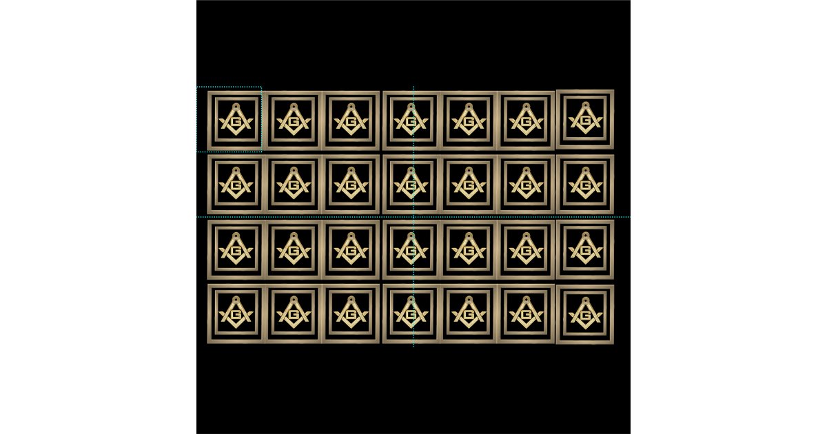 Masonic Golden Rush Fabric | Zazzle