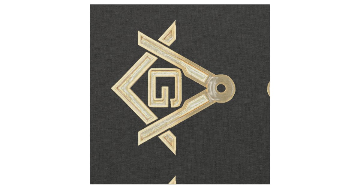 Masonic Golden Rush Fabric | Zazzle