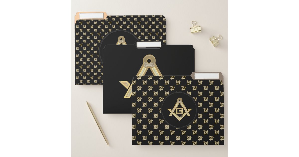 Masonic Golden Rush File Folder | Zazzle
