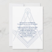 Masonic Invitations | Navy Blue and Gold Freemason | Zazzle