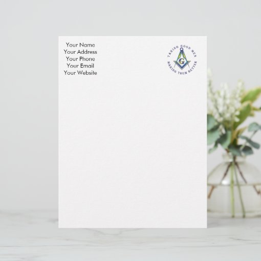Masonic Letterheads Letterhead | Zazzle