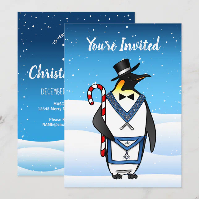 Masonic Lodge Christmas Party Invitations | Zazzle