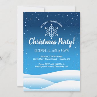 Masonic Lodge Christmas Party Invitations | Zazzle