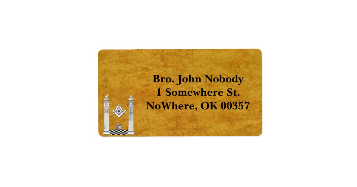 Masonic Mailing Labels | Zazzle
