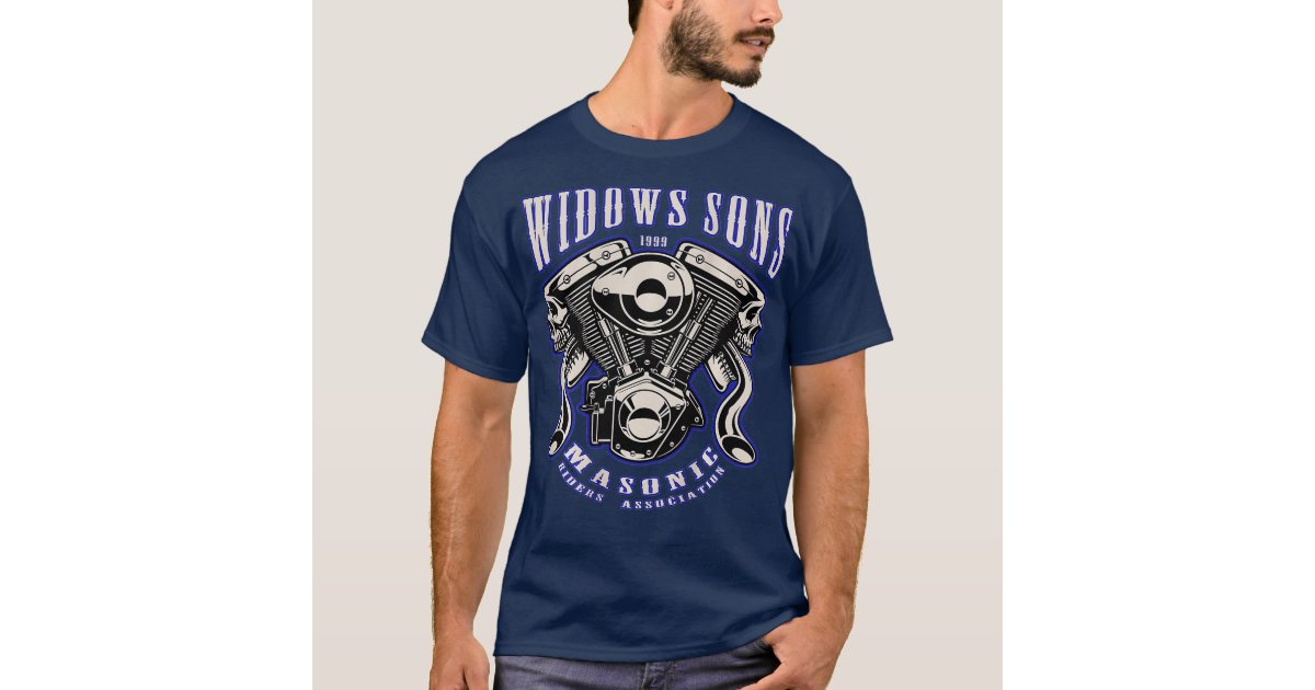 Masonic Merch Widows Sons VTwin T-Shirt | Zazzle