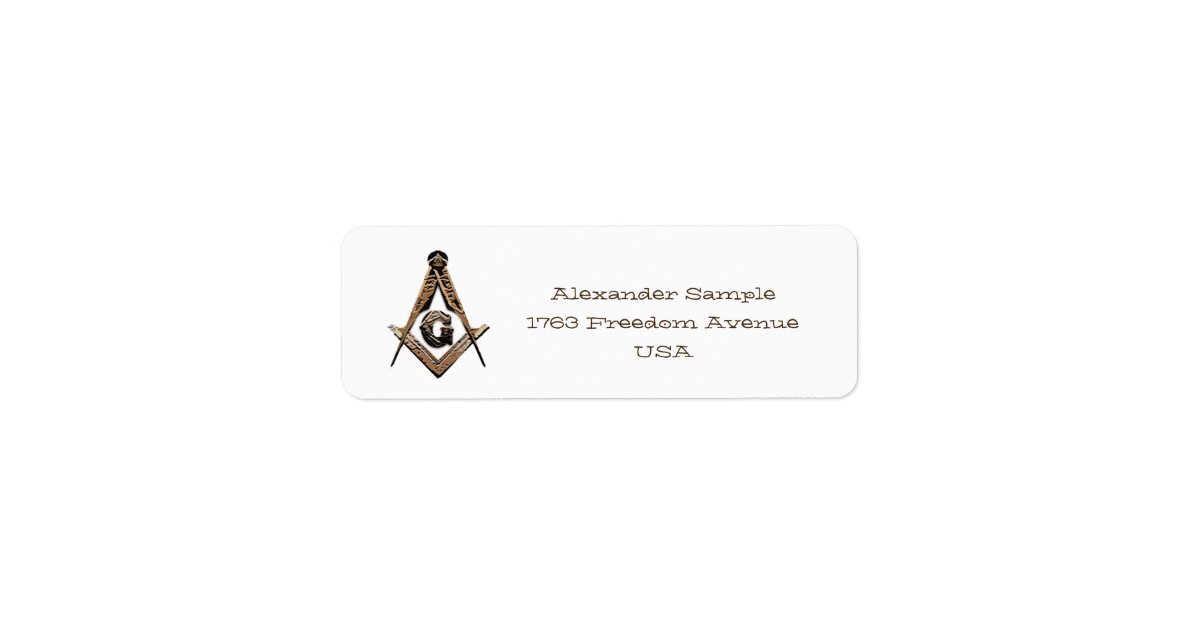 Masonic Minds (Golden) Label | Zazzle