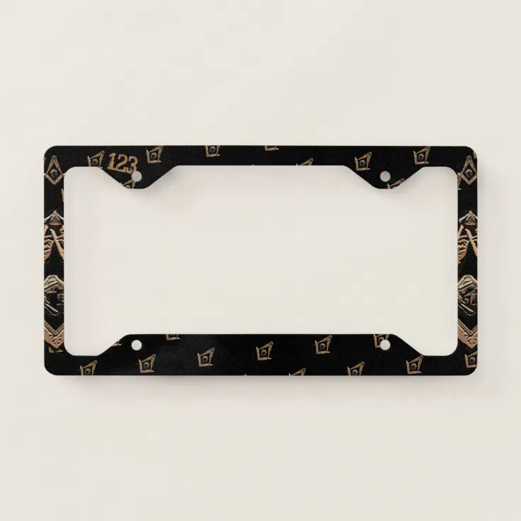 Masonic Minds (Golden) License Plate Frame | Zazzle