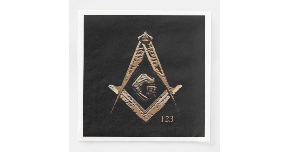 Masonic Minds (Golden) Paper Dinner Napkins | Zazzle