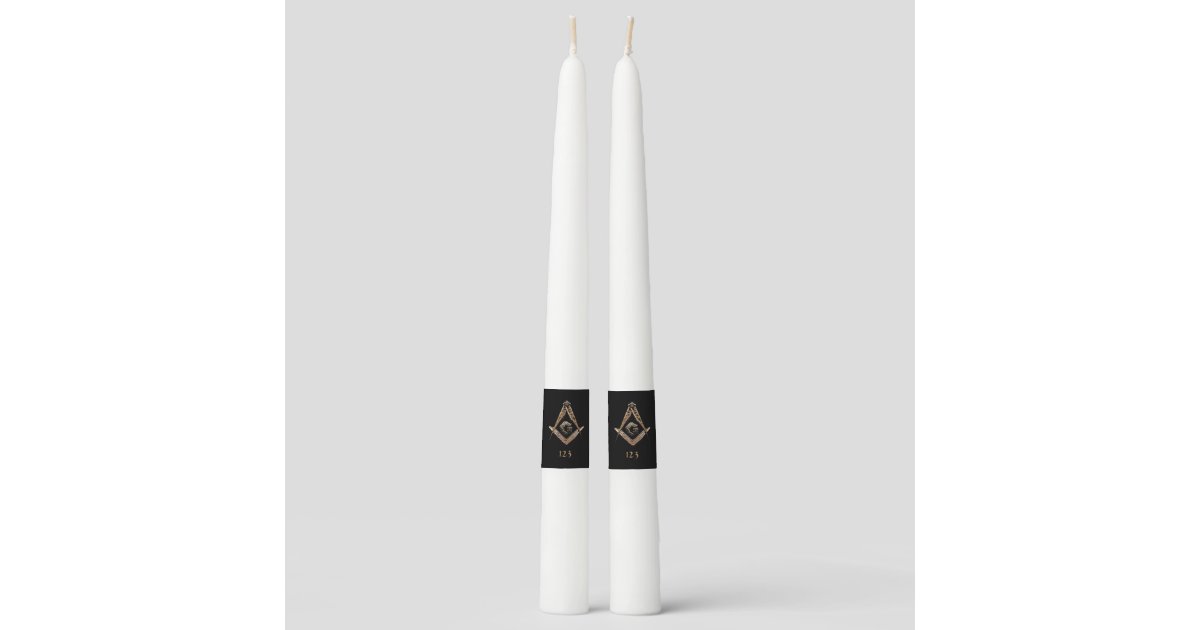 Masonic Minds (Golden) Taper Candle | Zazzle