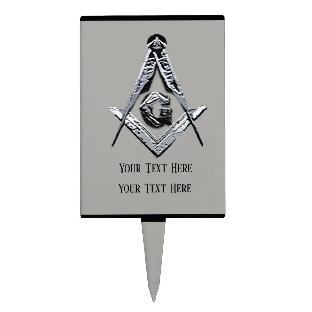 Masonic Minds (Silvery) Cake Topper | Zazzle