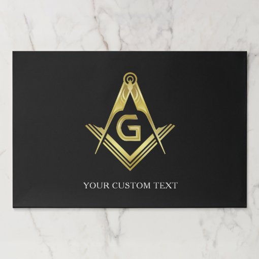 Masonic Paper Placemats | Freemason Party Supplies | Zazzle