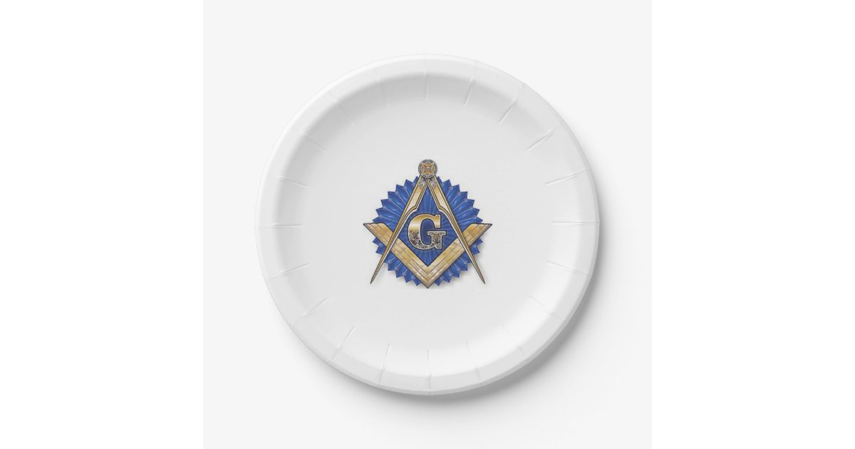 Masonic paper plates | Zazzle