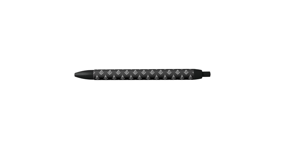 Masonic Pattern (Black) Pen | Zazzle