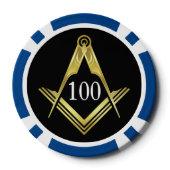 Masonic Poker Chips | Gold Square and Compass | Zazzle