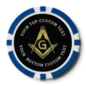 Masonic Poker Chips | Gold Square and Compass | Zazzle