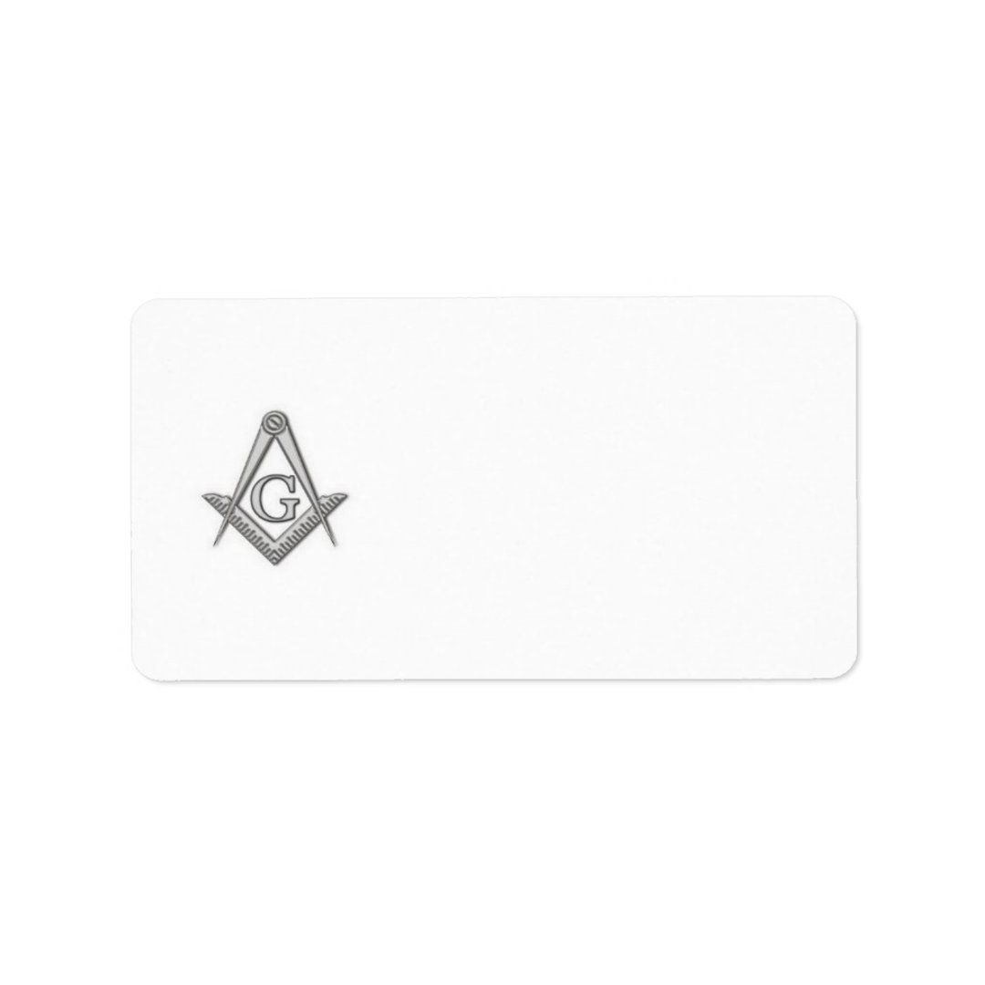 Masonic return address label | Zazzle