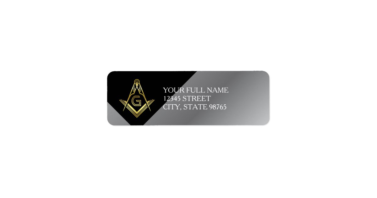 Masonic Return Address Labels | Zazzle
