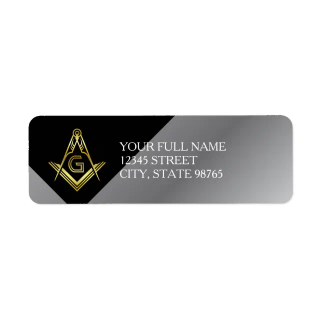 Masonic Return Address Labels | Zazzle