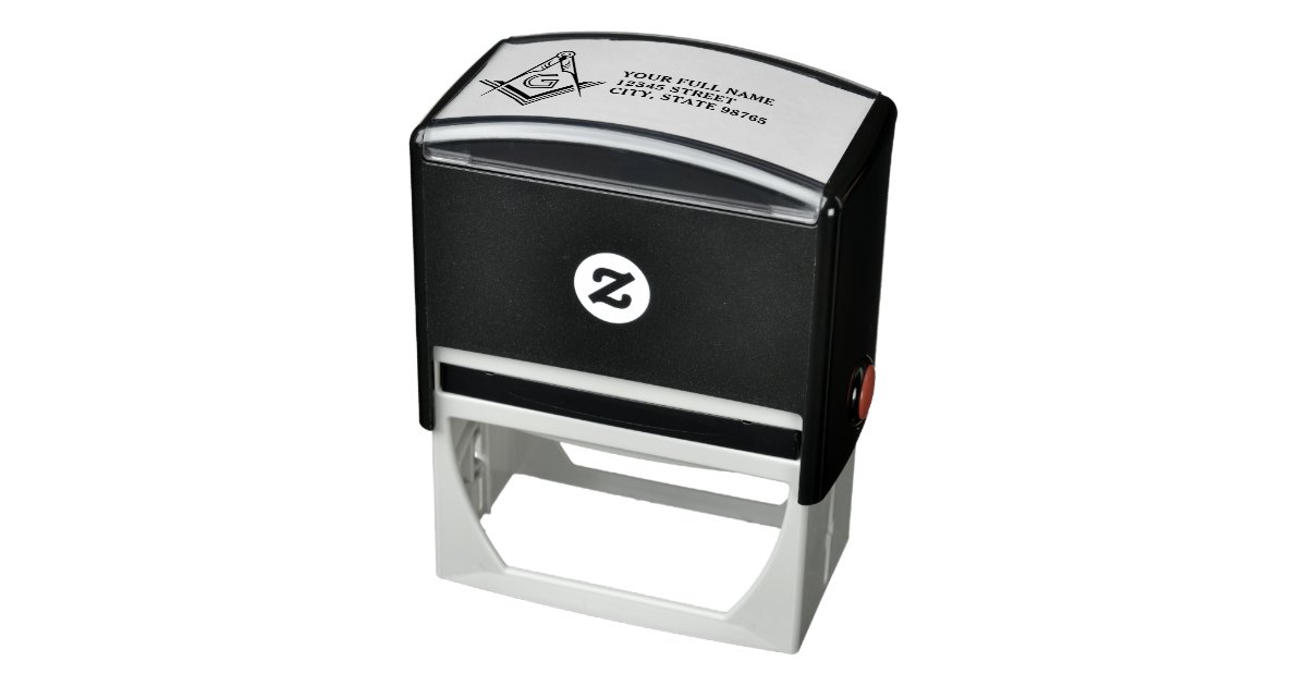 Masonic Return Address Rubber Stamps | Freemason | Zazzle