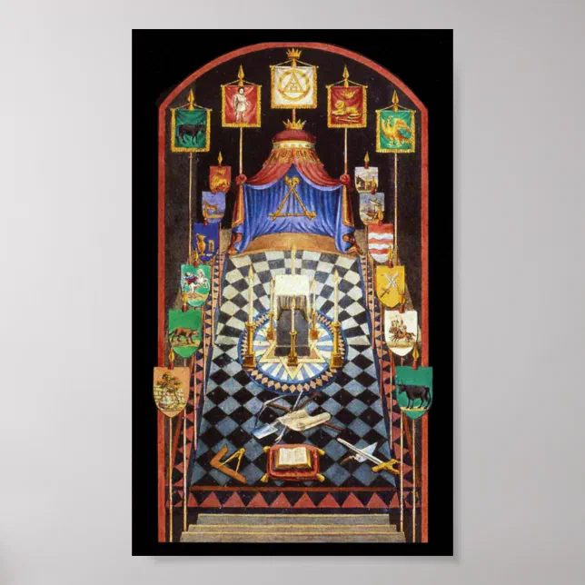 Masonic Royal Arch Tracing Board - Medium Poster | Zazzle