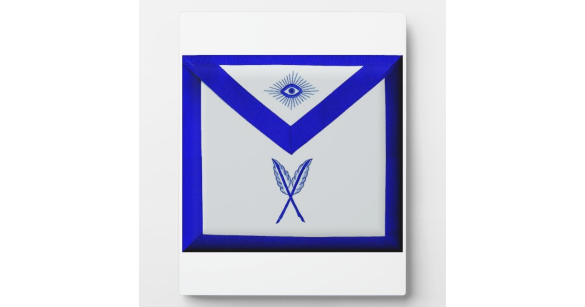 Masonic Secretary Apron Plaque | Zazzle
