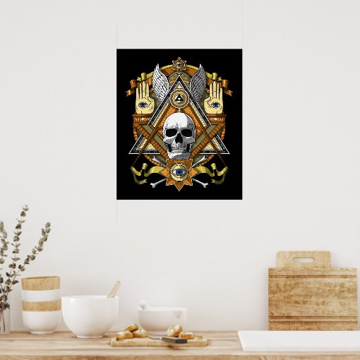 Masonic Skull Poster | Zazzle