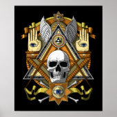 Masonic Skull Poster | Zazzle
