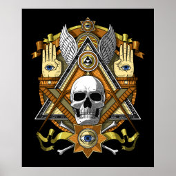 Masonic Skull Poster | Zazzle