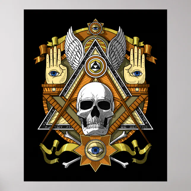 Masonic Skull Poster | Zazzle