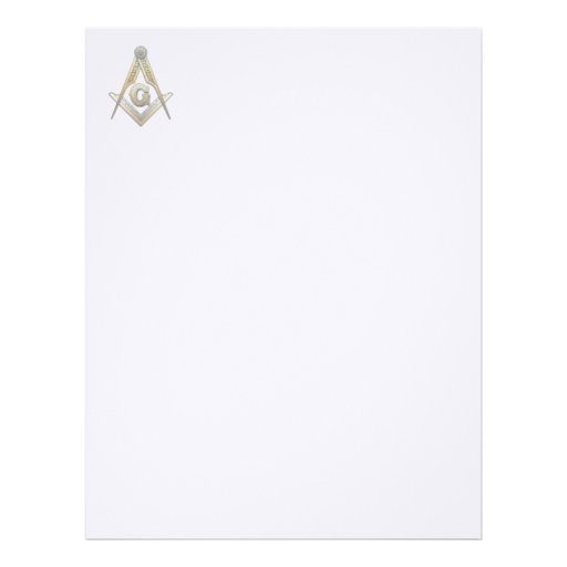 Masonic Square and Compasses Letterhead Template | Zazzle