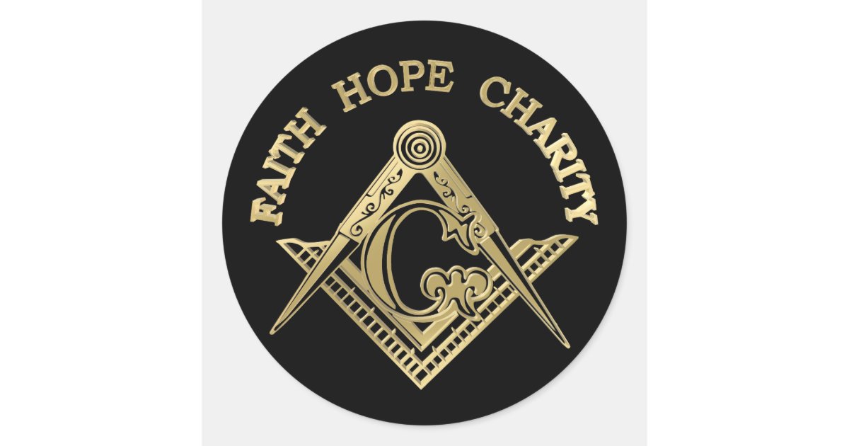 Masonic symbol classic round sticker | Zazzle