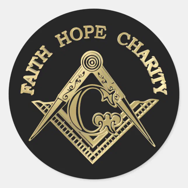 Masonic symbol classic round sticker | Zazzle
