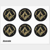 Masonic symbol classic round sticker | Zazzle
