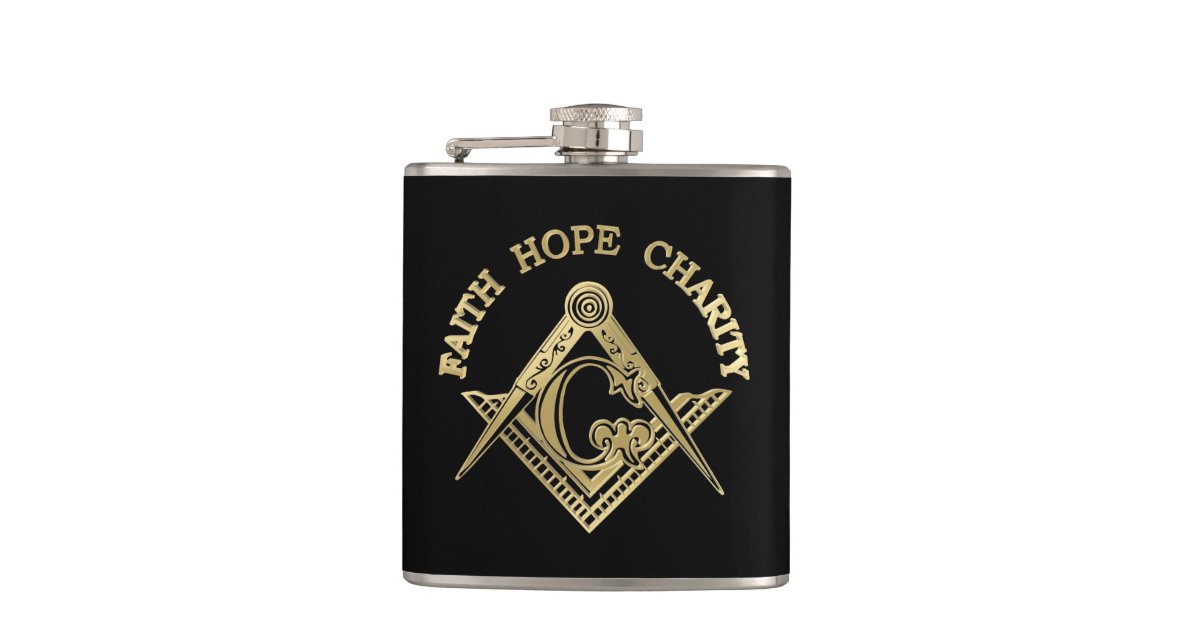 Masonic symbol hip flask | Zazzle