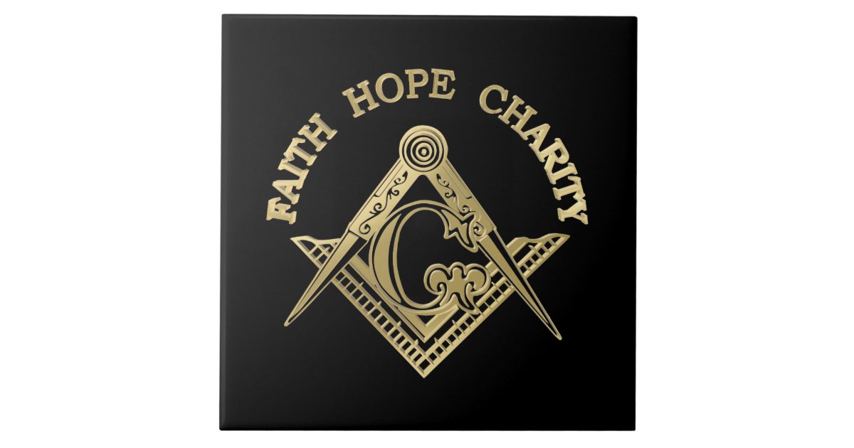 Masonic symbol tile | Zazzle