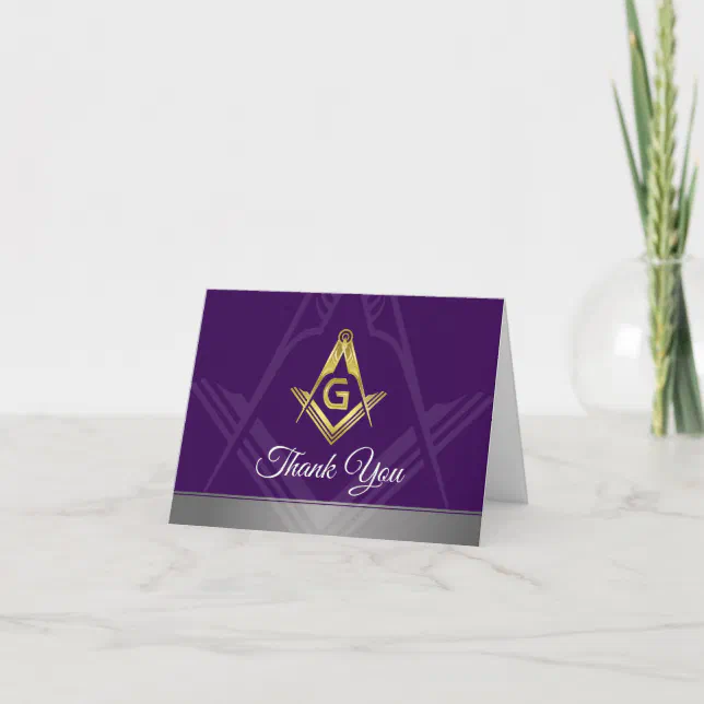 Masonic Thank You Cards | Grand Lodge Freemasonry | Zazzle
