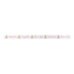 Masonic Thank You Satin Ribbons | Zazzle