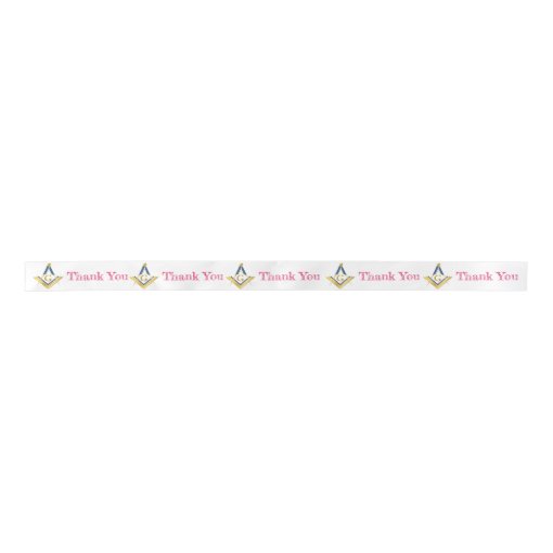 Masonic Thank You Satin Ribbons | Zazzle